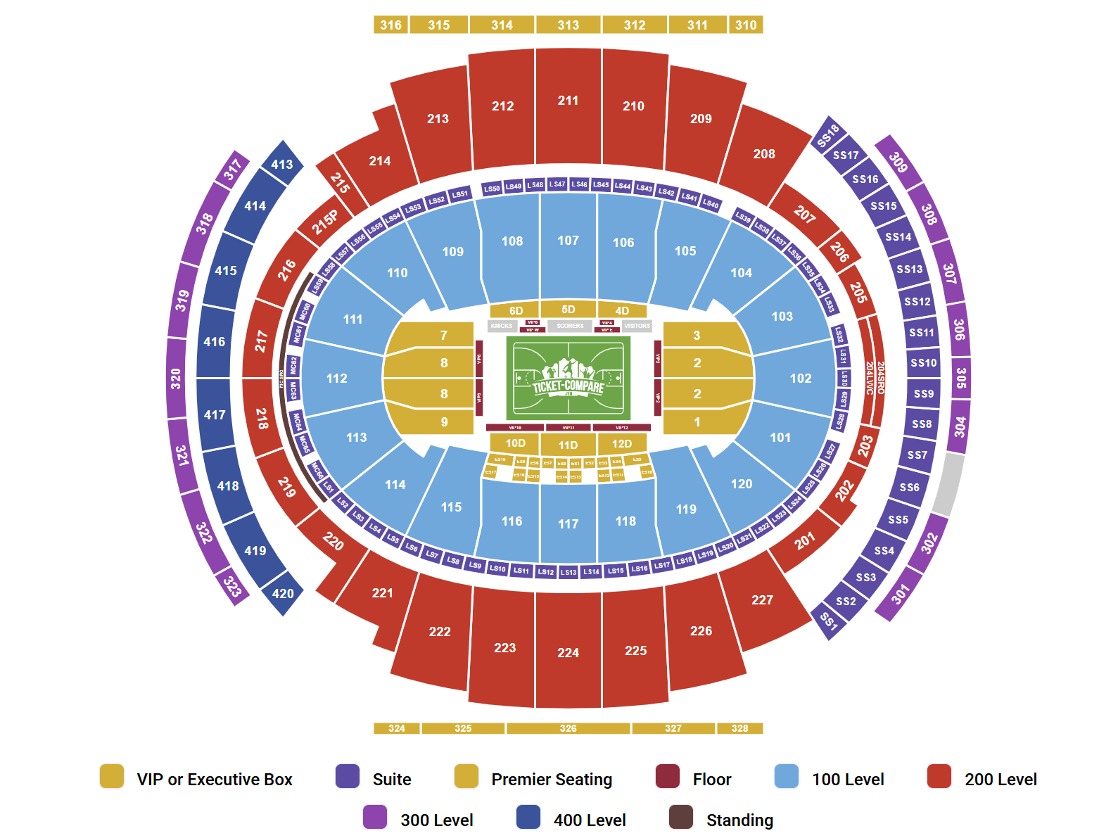 Madison Square Garden Seating Chart
